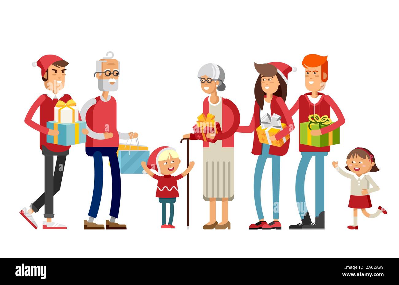 Portrait big family Cut Out Stock Images & Pictures - Alamy