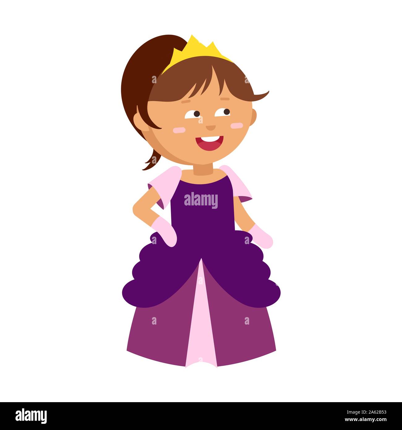 Princesses Vector Set Cute Collection Of Beautiful Characters Stock
