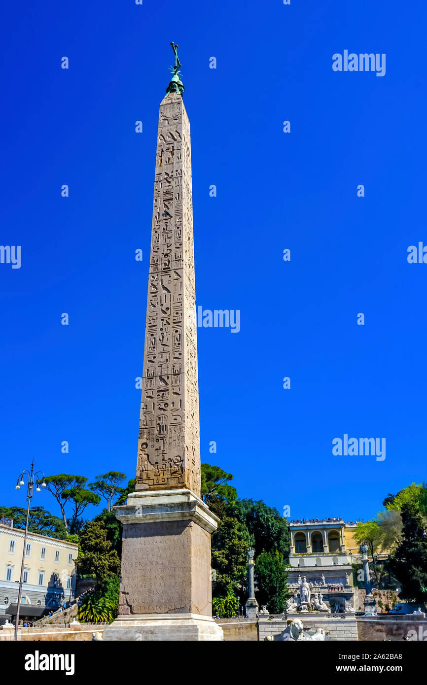 . Ancient Egyptian Obelisk Piazza del Popolo People's Piazza Rome Italy ...
