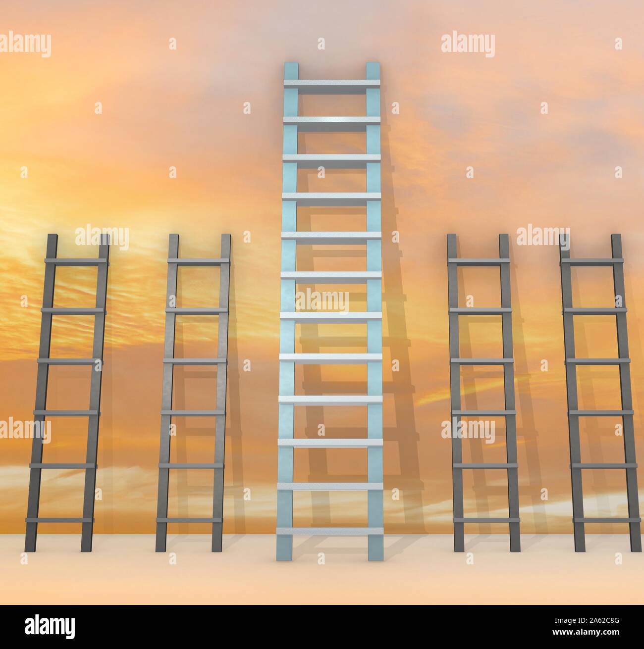 The different ladders in career progression concept Stock Photo - Alamy