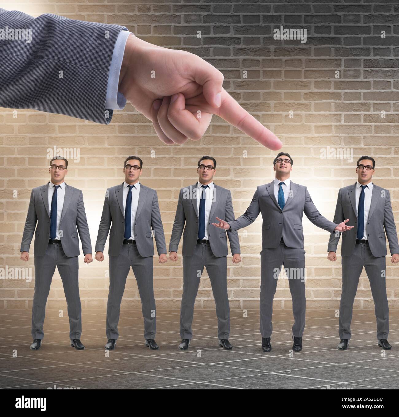 The recruitment and employment concept with selected employee Stock ...
