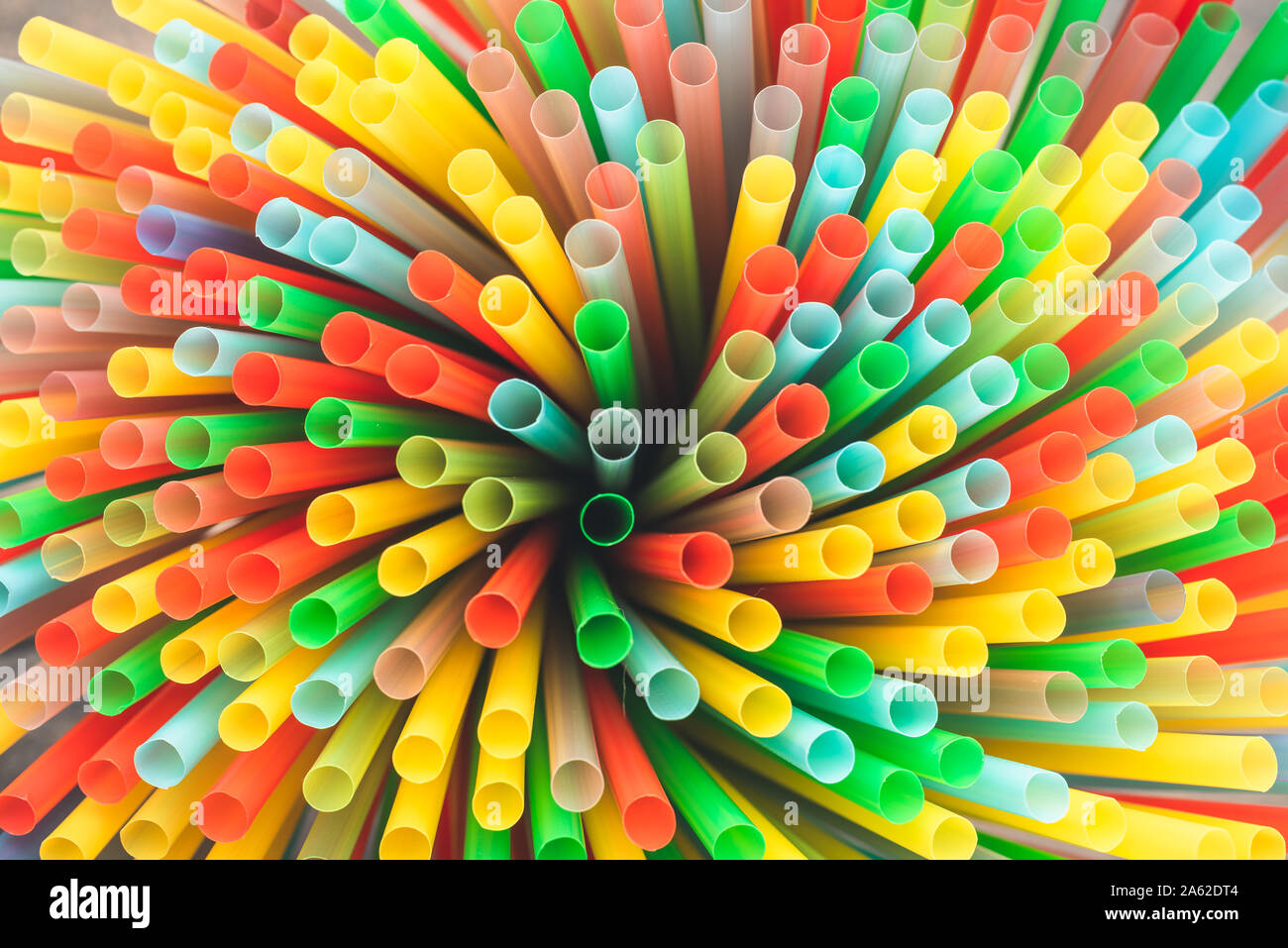 Colors of rainbow. Abstract pattern of multicolored drinking straws ...
