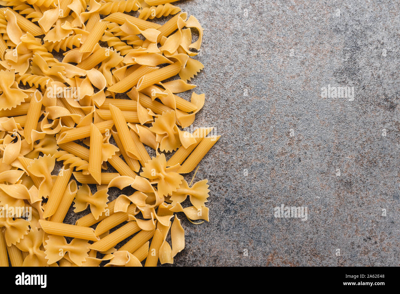 Different types of pasta that we use every day in the kitchen when ...