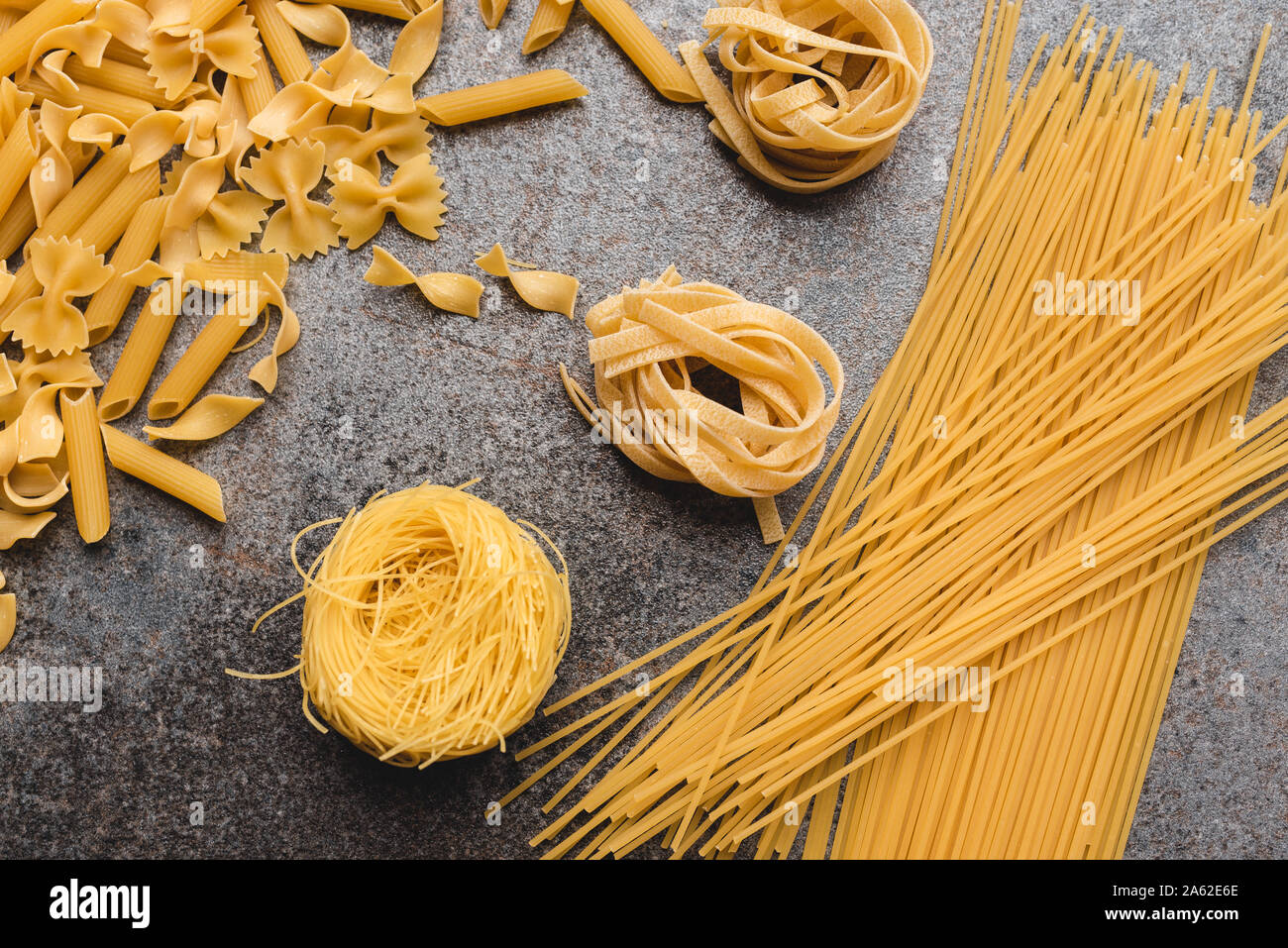 Different types of pasta that we use every day in the kitchen when ...