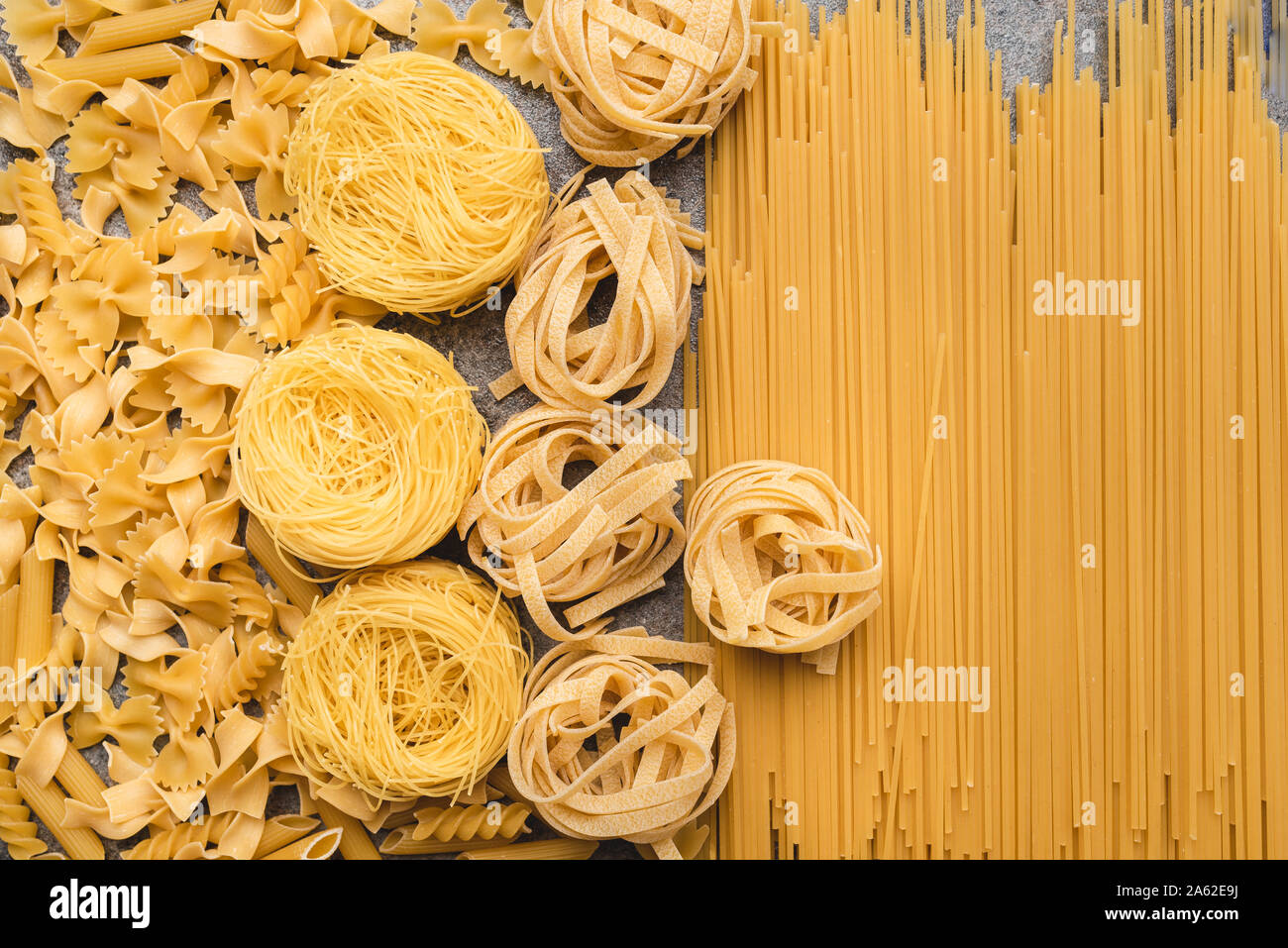 Different types of pasta that we use every day in the kitchen when ...