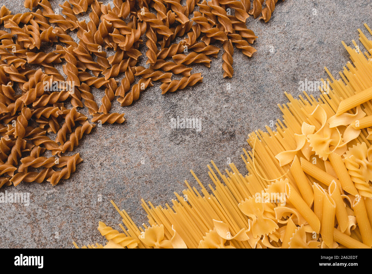 Different types of pasta that we use every day in the kitchen when ...