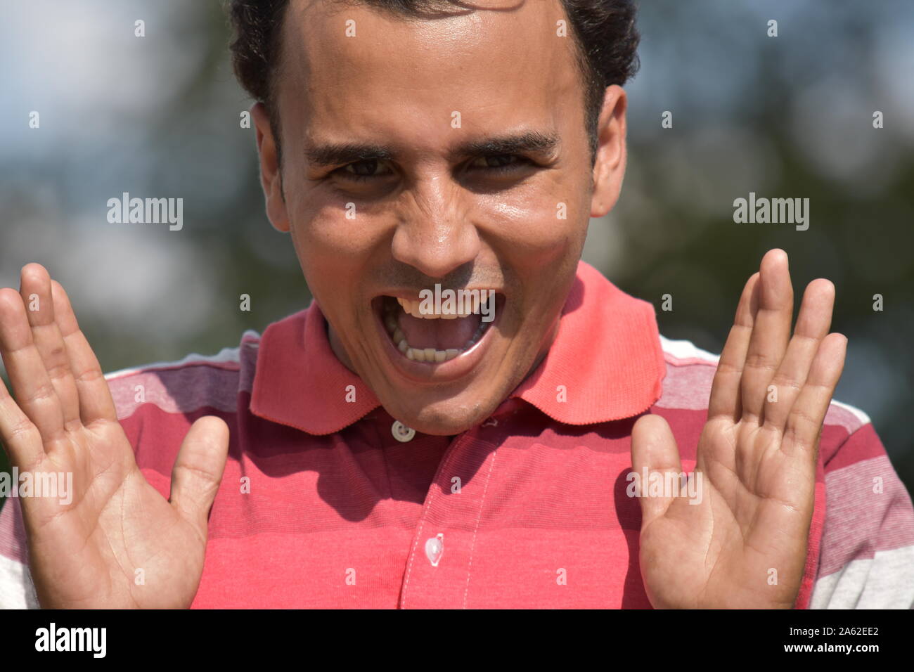 Surprised Diverse Male Stock Photo - Alamy