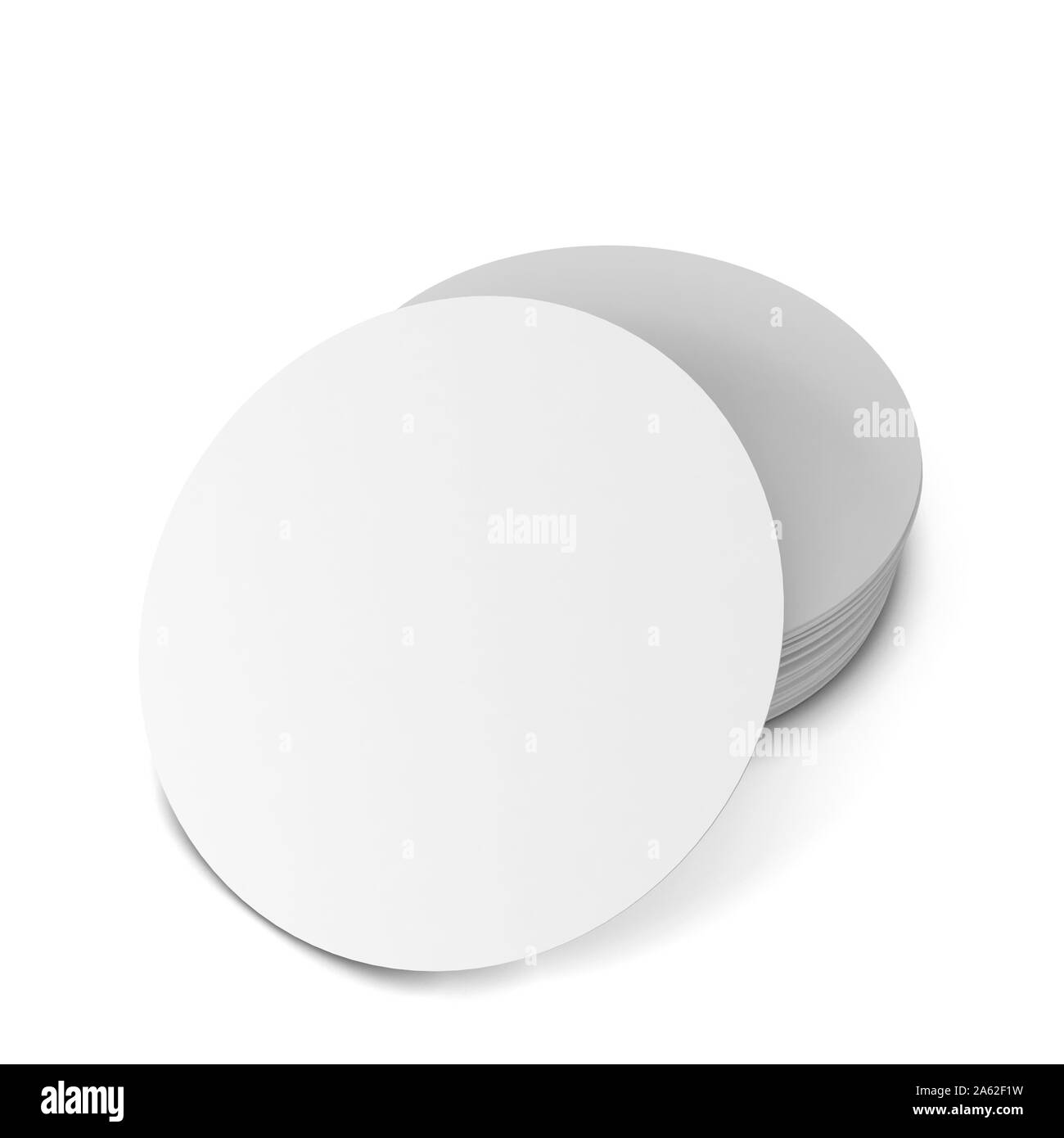 Round coasters. 3d illustration isolated on white background Stock ...