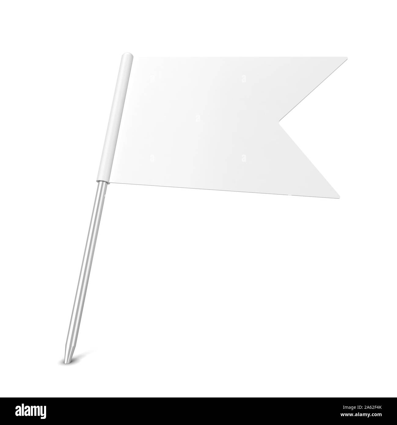 Pin flag. 3d illustration isolated on white background Stock Photo - Alamy