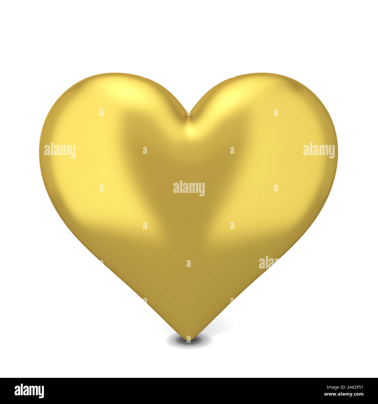 Golden heart. 3d illustration isolated on white background Stock Photo ...