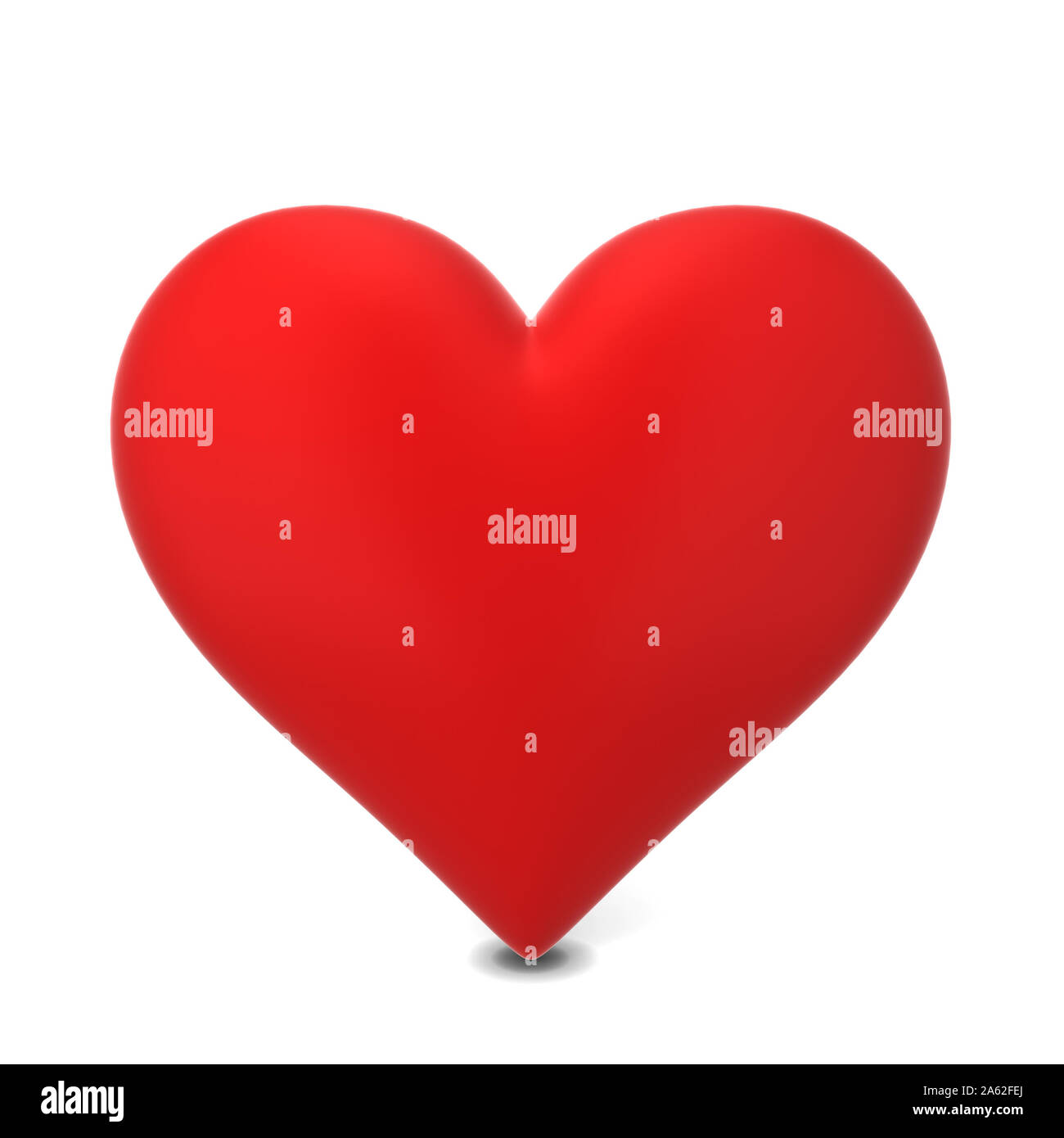 Red heart. 3d illustration isolated on white background Stock Photo - Alamy