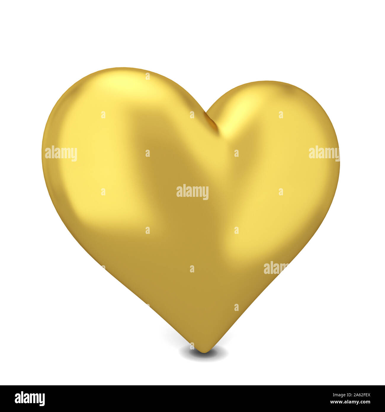 Golden heart. 3d illustration isolated on white background Stock Photo ...