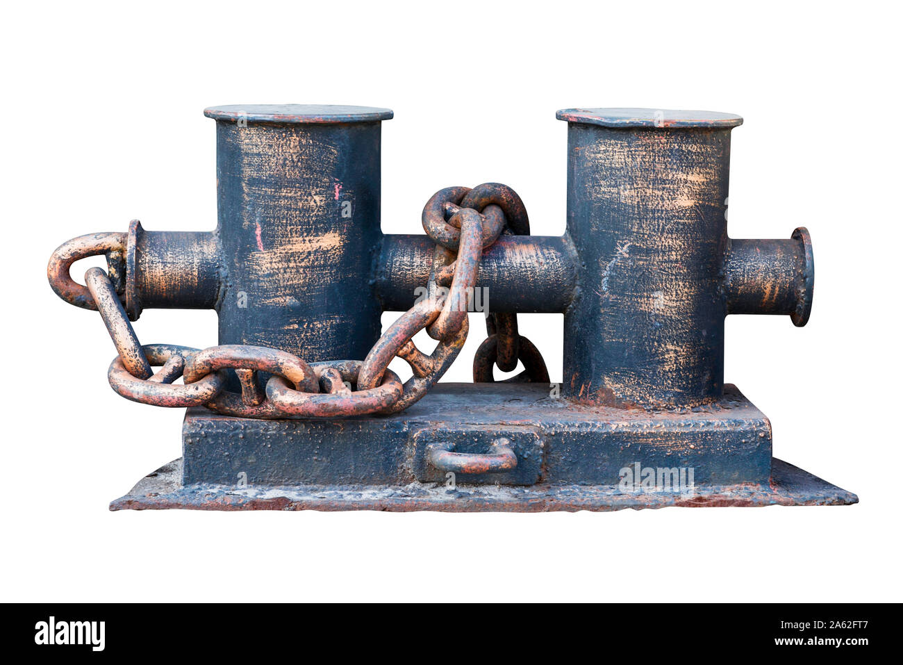 Ship rope bollard on quay Cut Out Stock Images & Pictures - Alamy