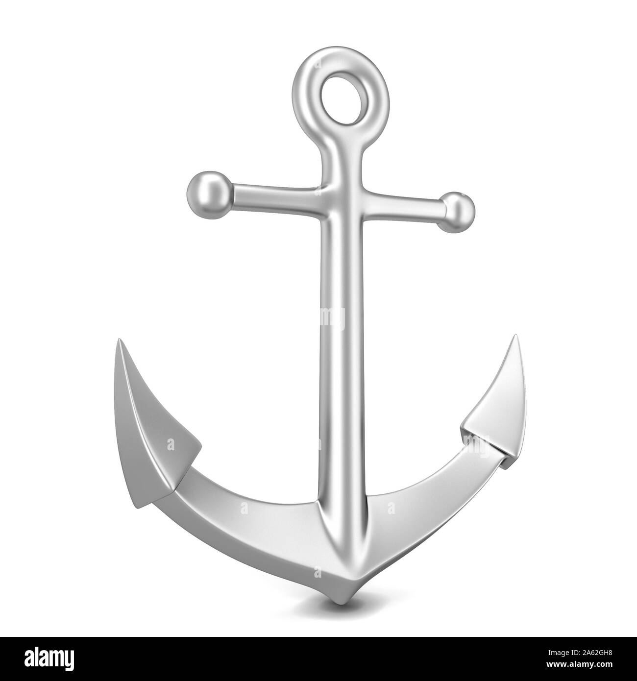 Steel anchor. 3d illustration isolated on white background Stock Photo ...