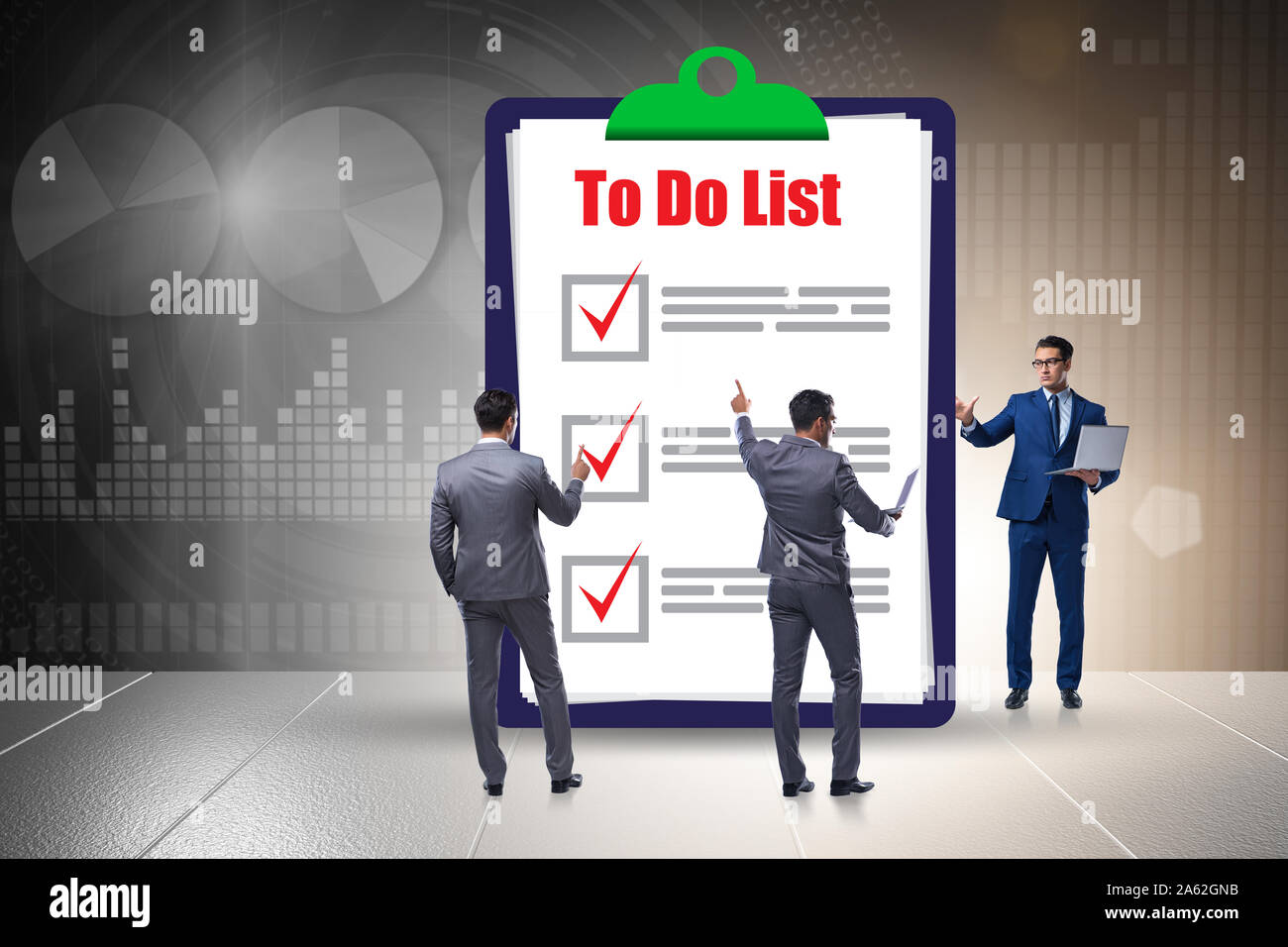 The concept of to do list with businessman Stock Photo - Alamy