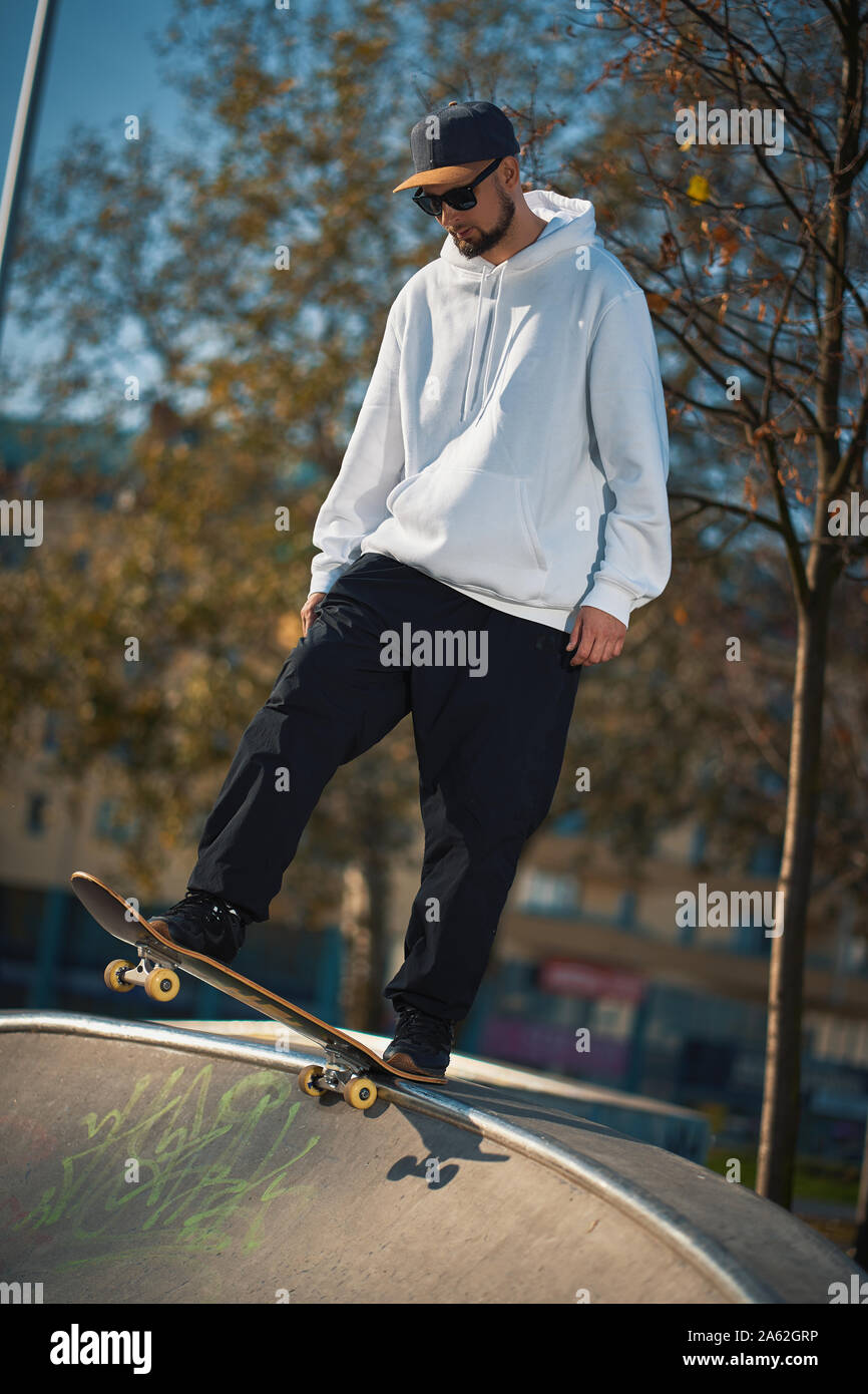 Man rides skateboard in hi-res stock photography and images - Alamy