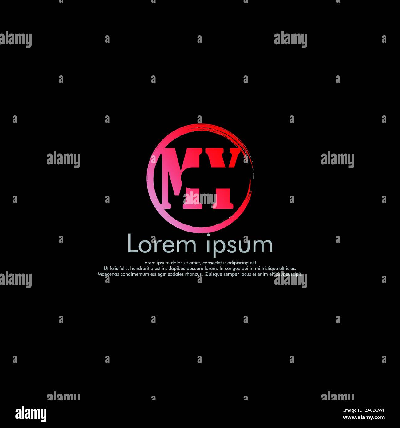 M Y MY Vector initial abstract logo concept Stock Vector Image & Art ...