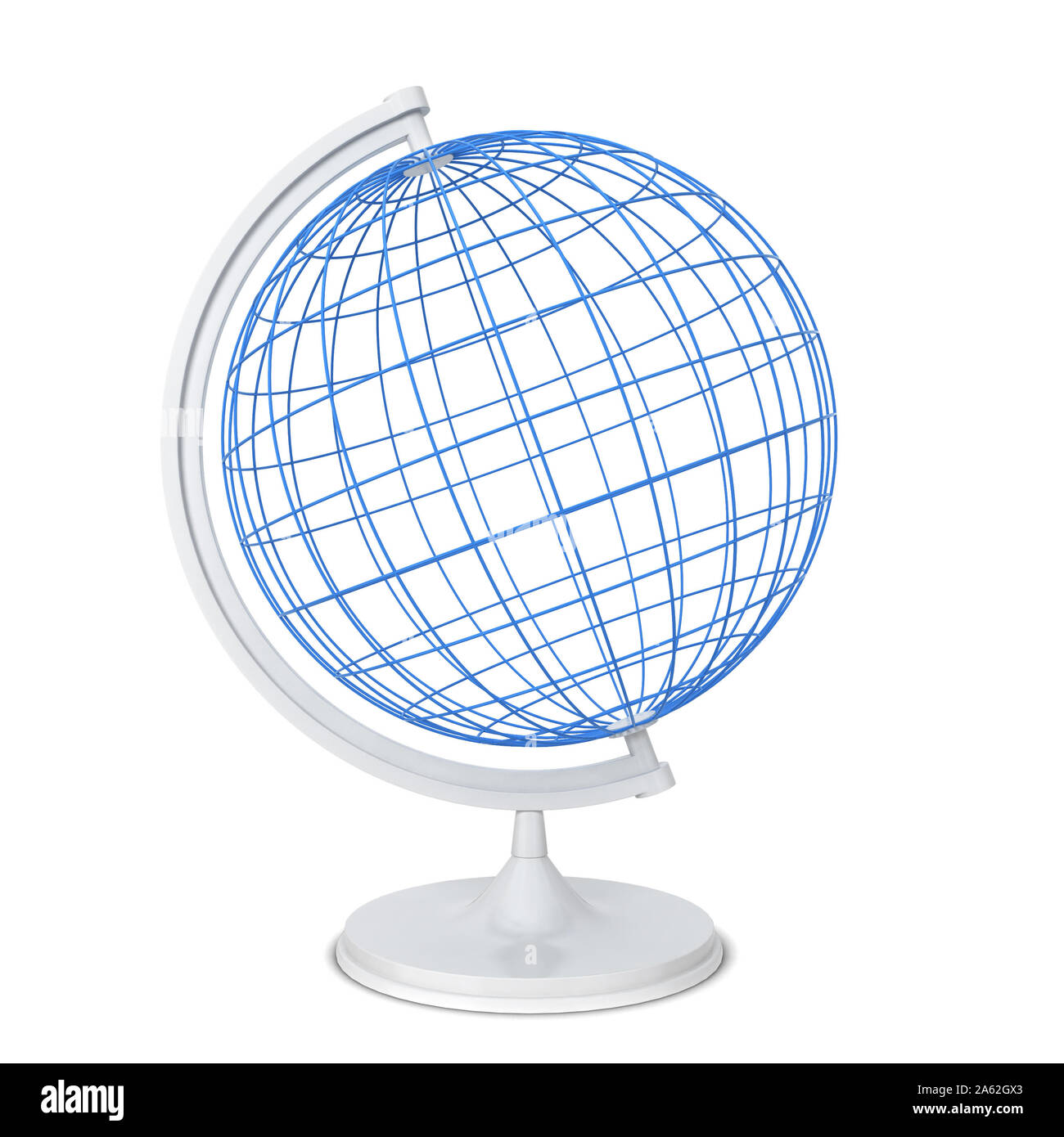 Wire globe. 3d illustration isolated on white background Stock Photo ...