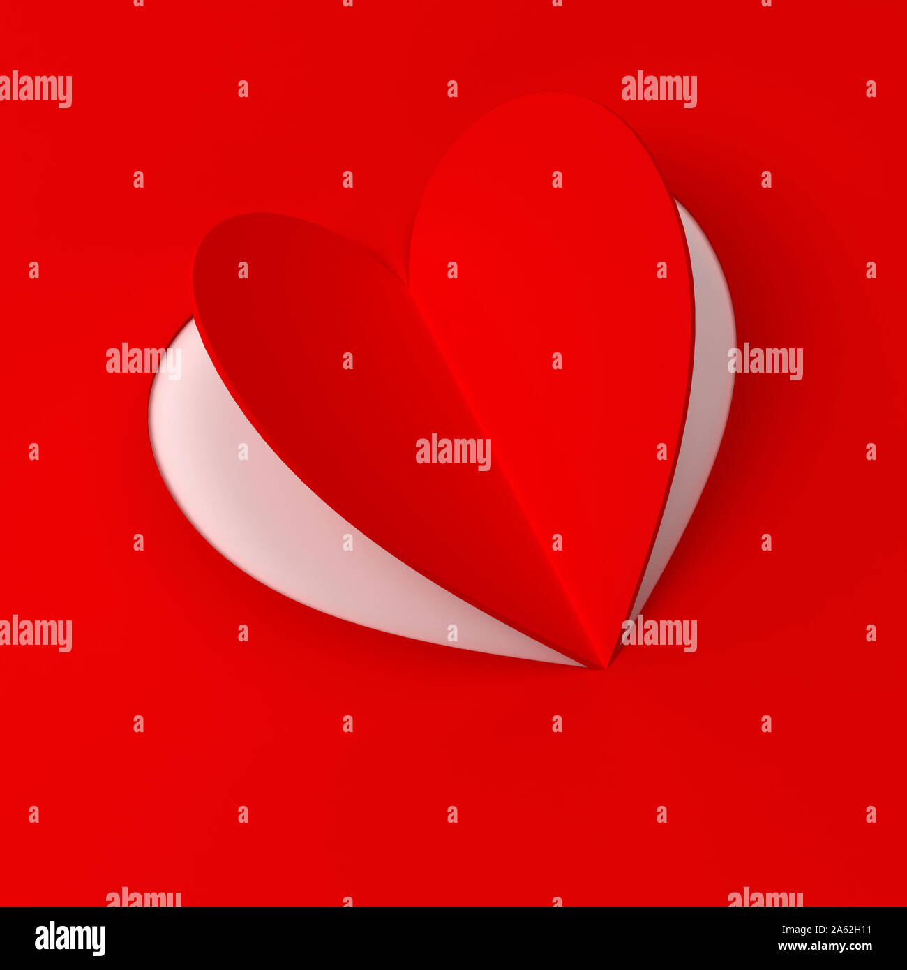 Paper heart. 3d illustration Stock Photo - Alamy