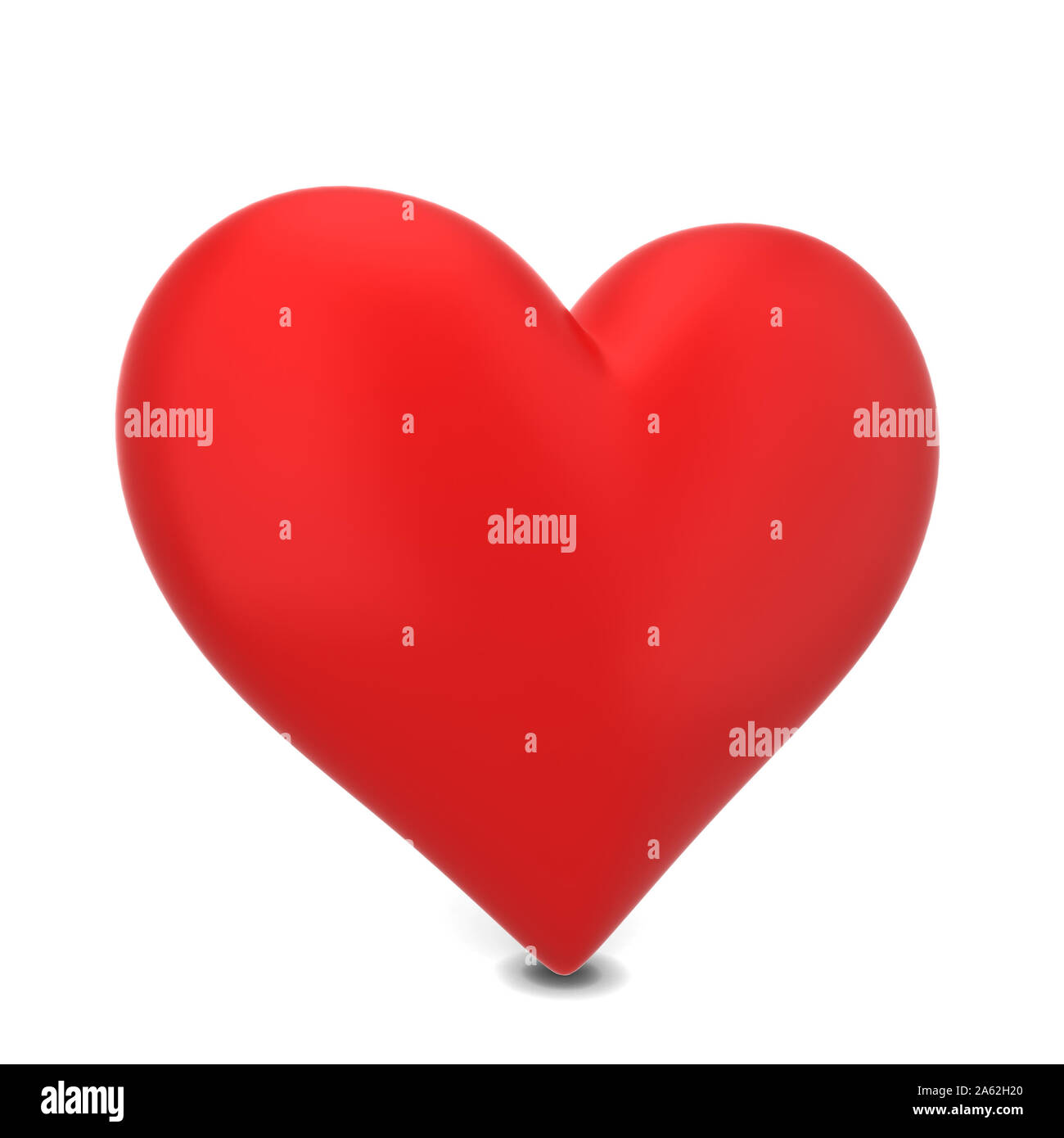 Red heart. 3d illustration isolated on white background Stock Photo - Alamy