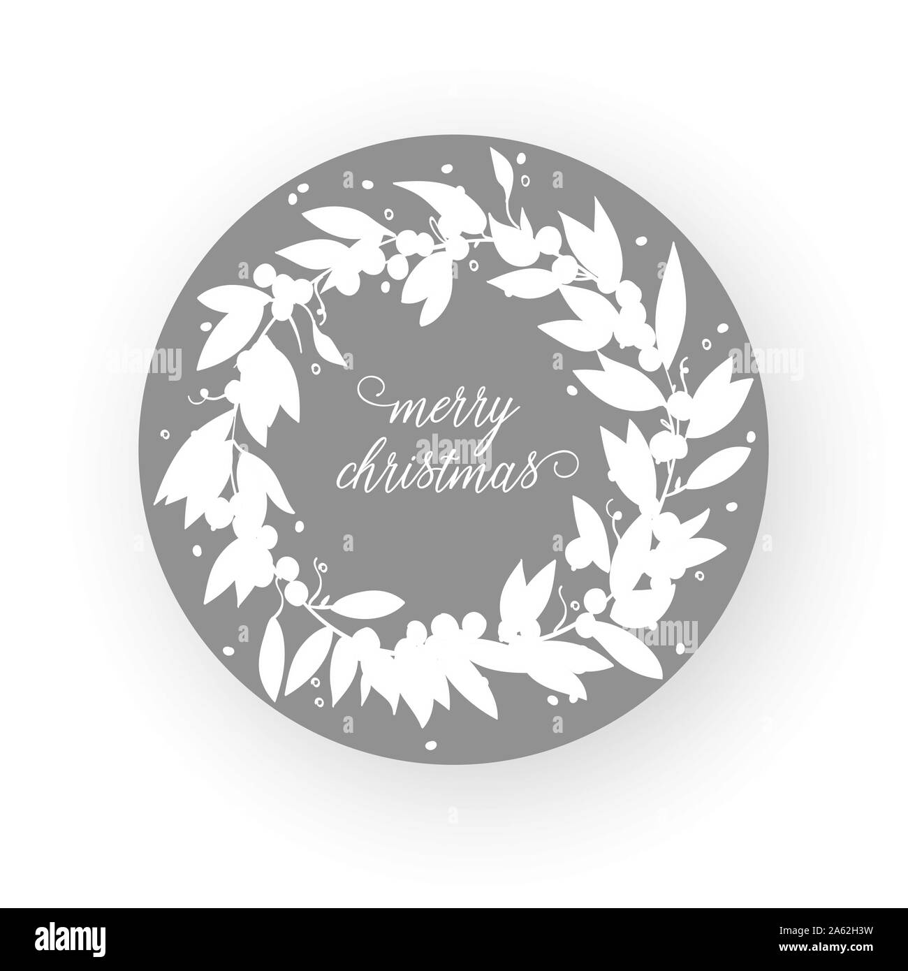 Merry christmas greeting illustration Stock Vector Images - Alamy