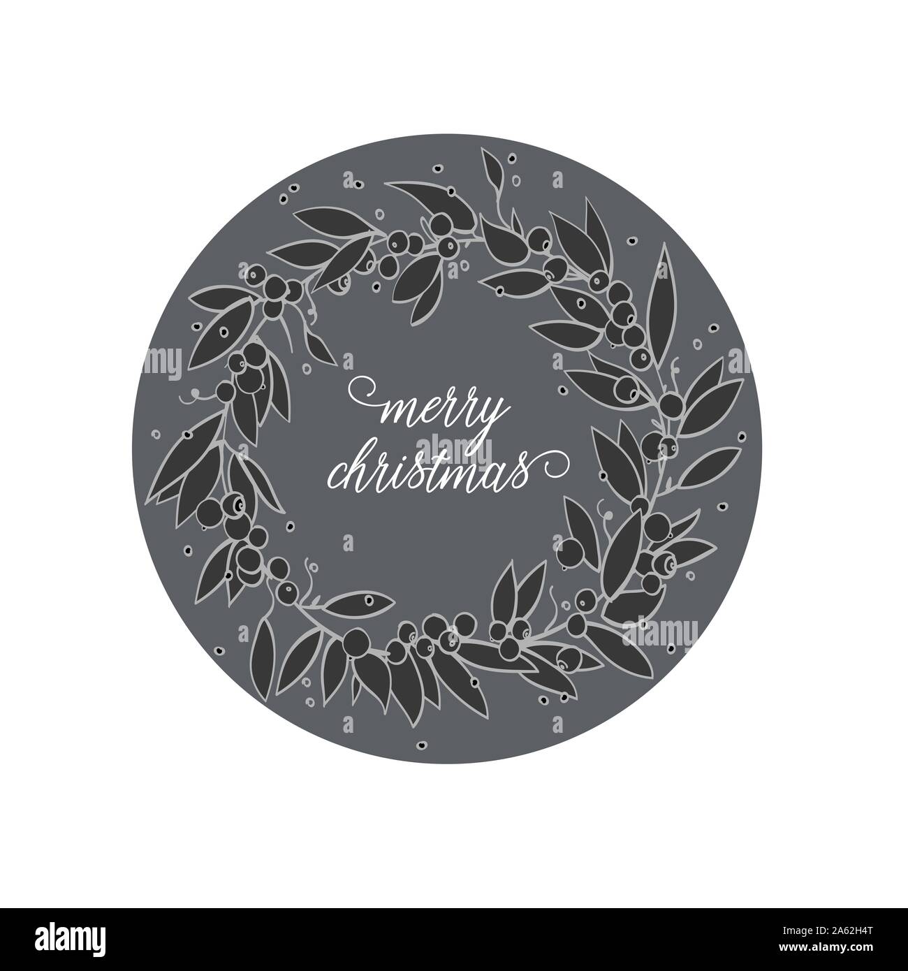 Merry christmas greeting illustration Stock Vector Images - Alamy