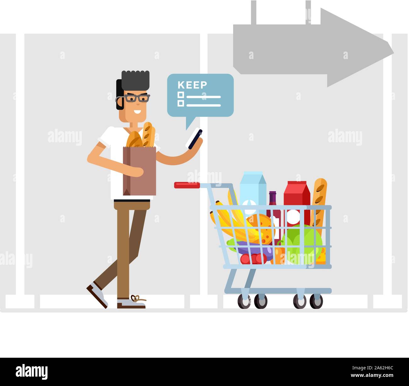 Fruit shop shelf Stock Vector Images - Alamy