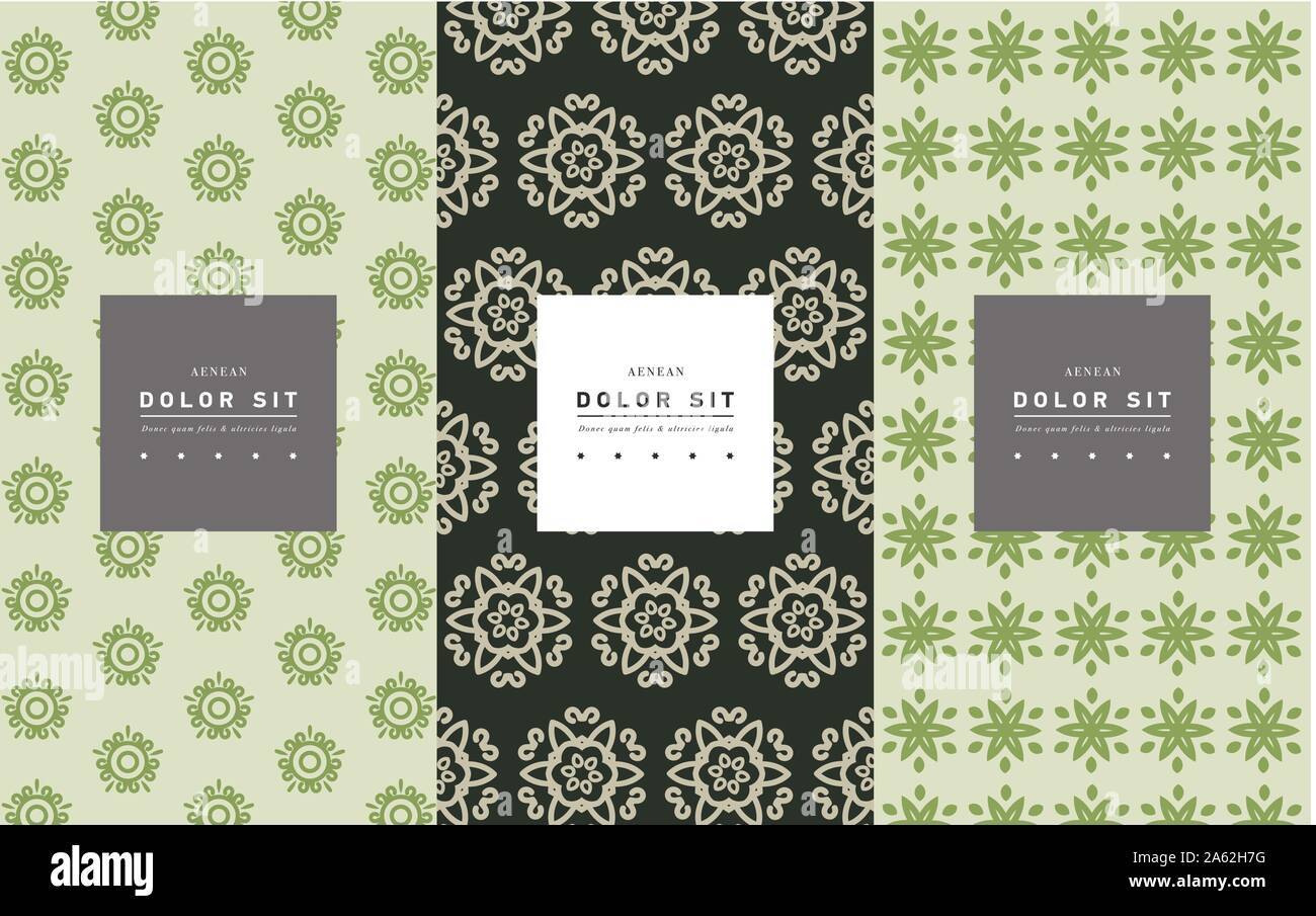 Vector set of packaging design templates, linear patterns Stock Vector ...