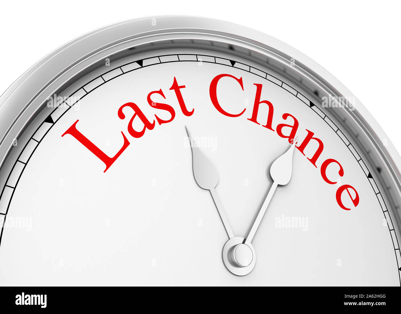 Last chance. 3d illustration isolated on white background Stock Photo ...