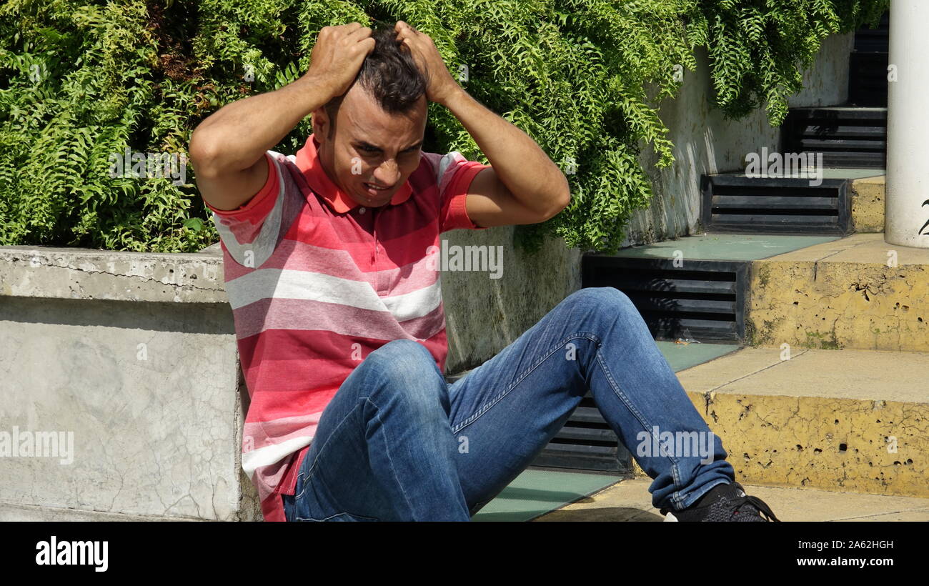 Male Under Stress Stock Photo - Alamy