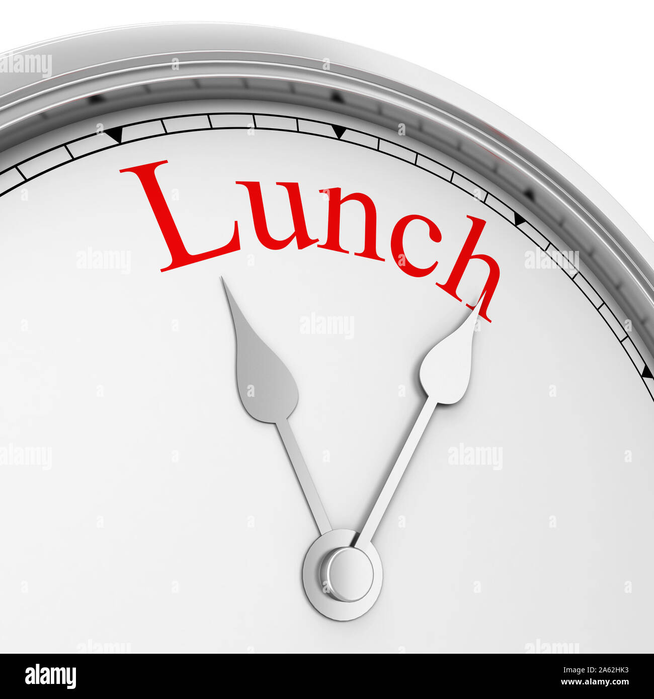 Lunch time. 3d illustration isolated on white background Stock Photo ...