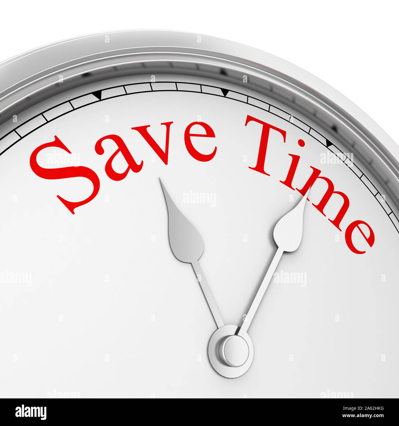 Save time concept. 3d illustration isolated on white background Stock ...