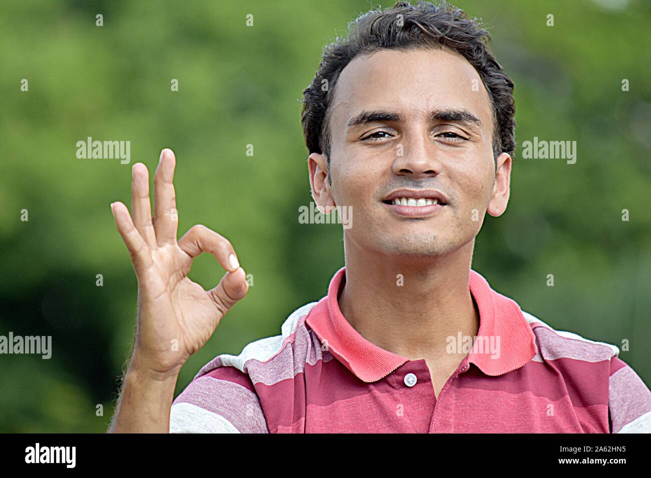 Male And Okay Sign Stock Photo - Alamy