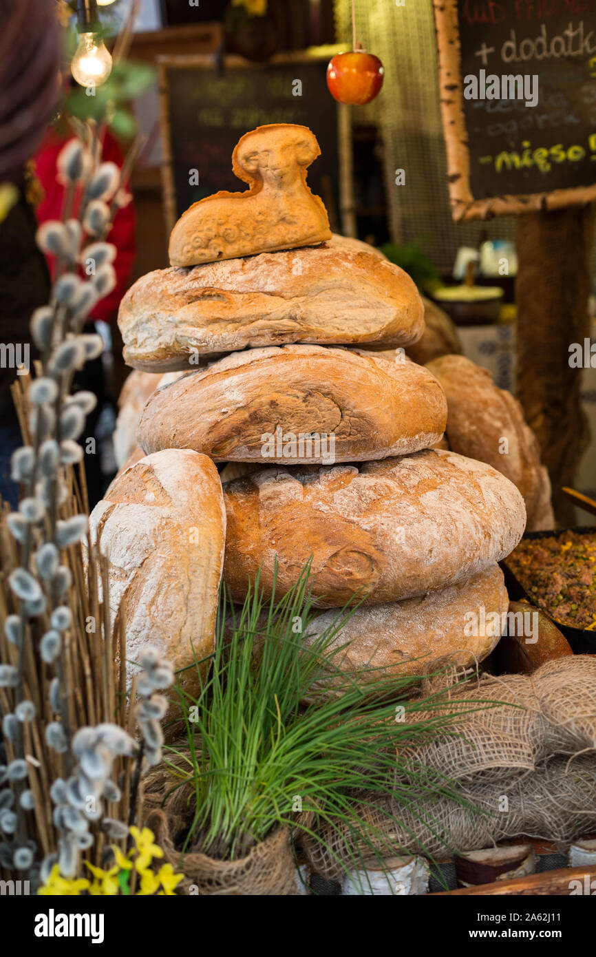 The loaf of rustic bread traditionally roasted Stock Photo - Alamy