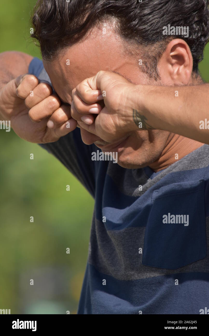 Crying Diverse Male Stock Photo - Alamy