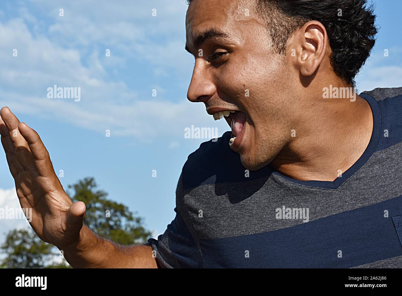 Handsome Male Having Fun Stock Photo - Alamy