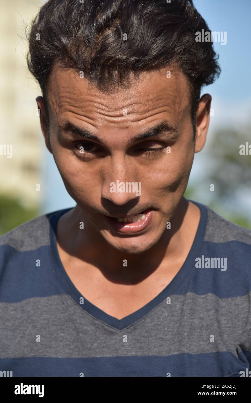 Male Making Funny Faces Stock Photo - Alamy