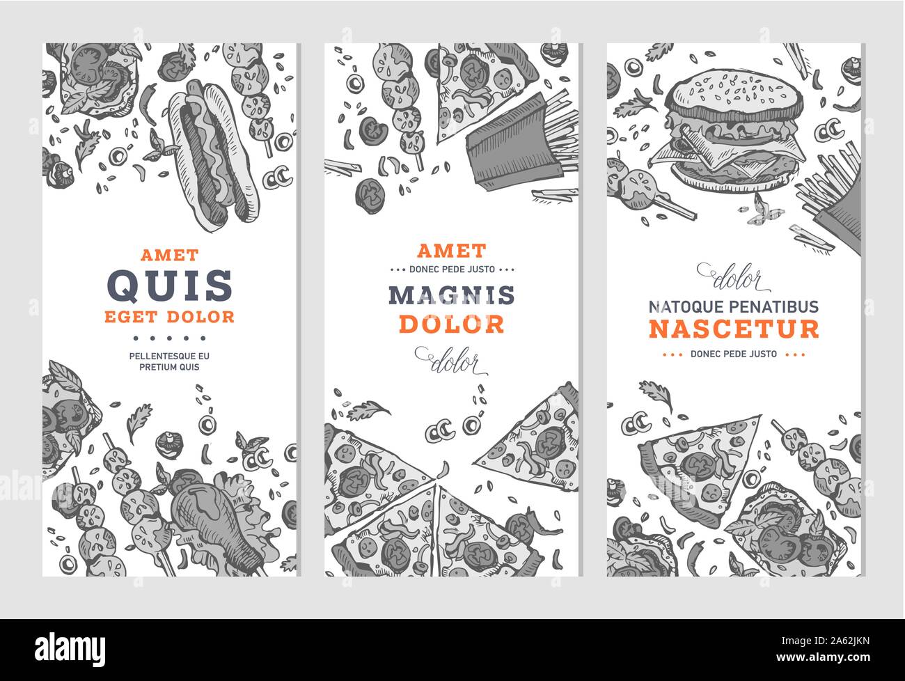 Food design top view Stock Vector Images - Alamy