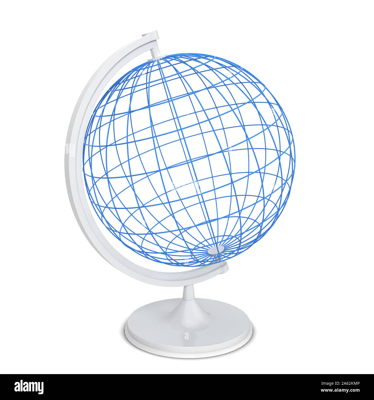 Wire globe. 3d illustration isolated on white background Stock Photo ...