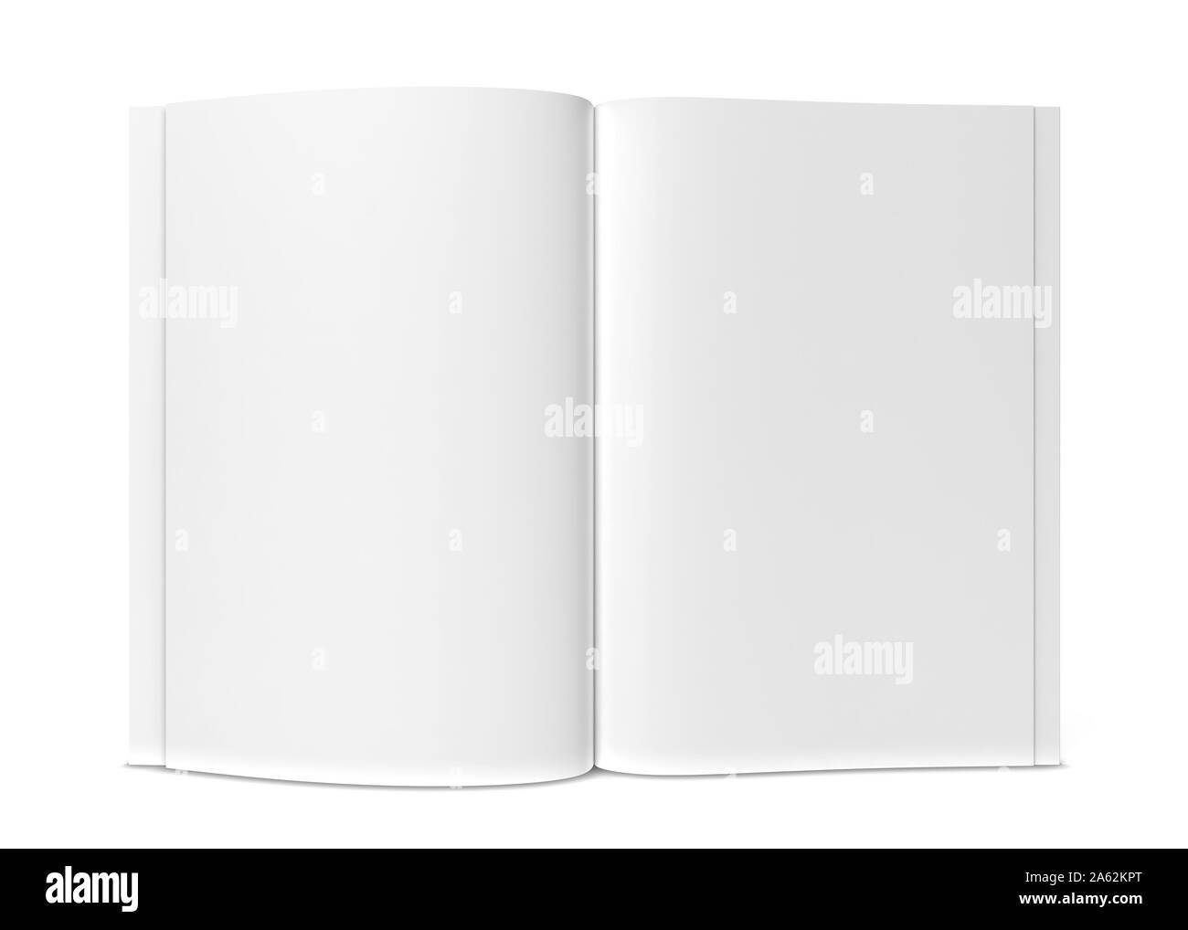 Open magazine or brochure. 3d illustration isolated on white background ...