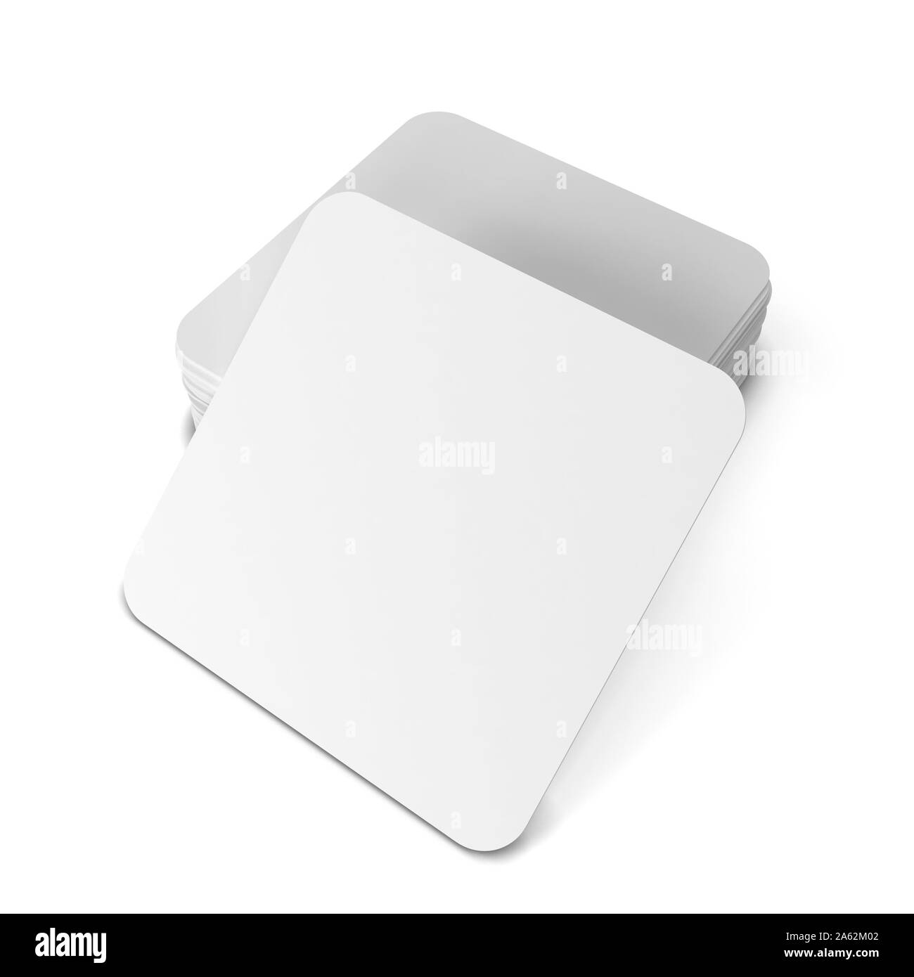 Rectangle coasters. 3d illustration isolated on white background Stock ...