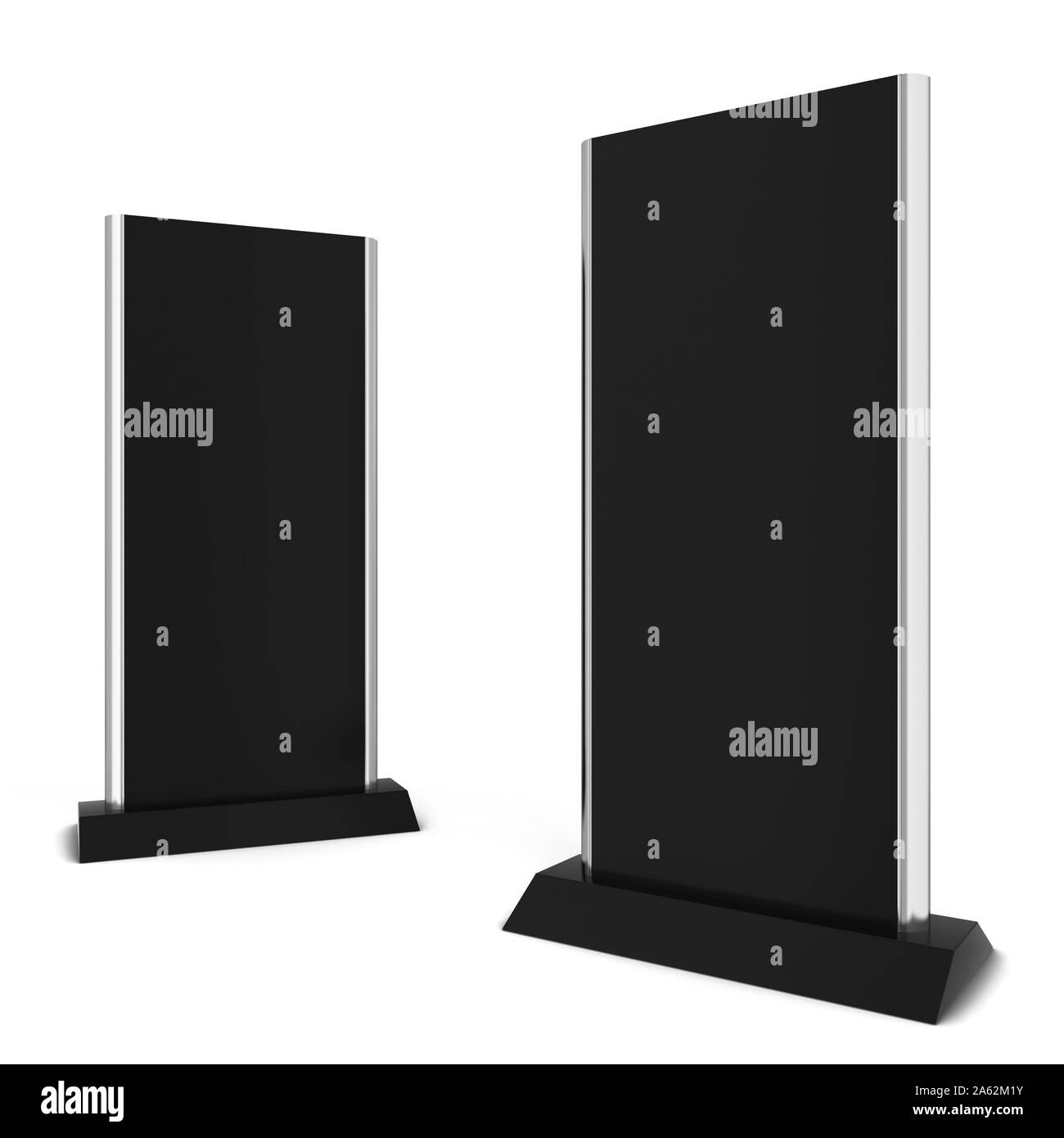 Two lcd displays. 3d illustration isolated on white background Stock ...