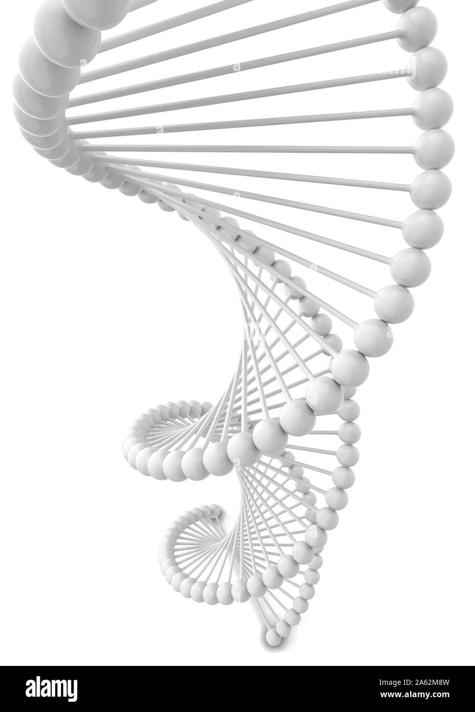 Dna spiral. 3d illustration isolated on white background Stock Photo ...
