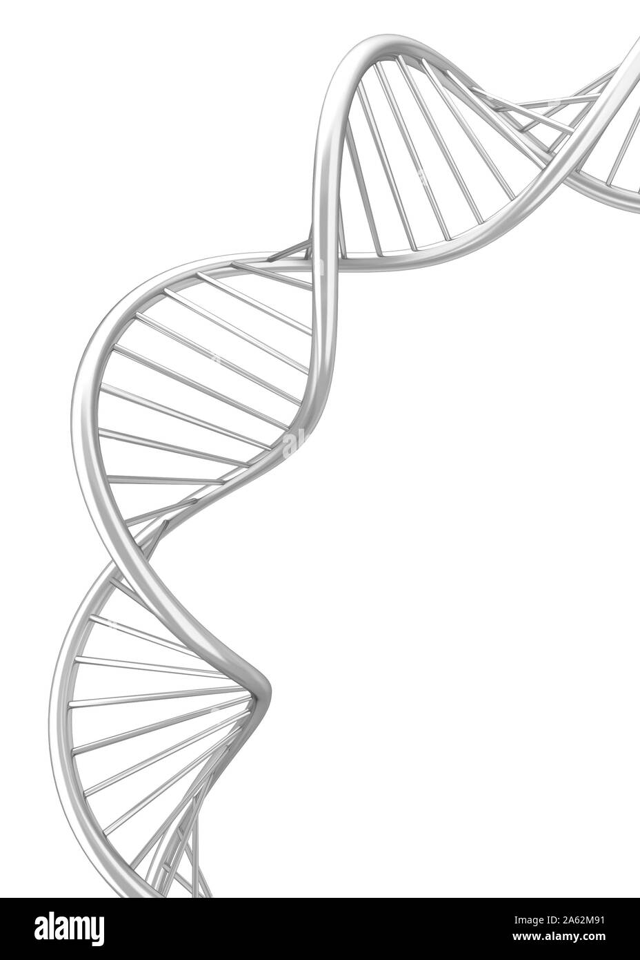 Dna spiral. 3d illustration isolated on white background Stock Photo ...