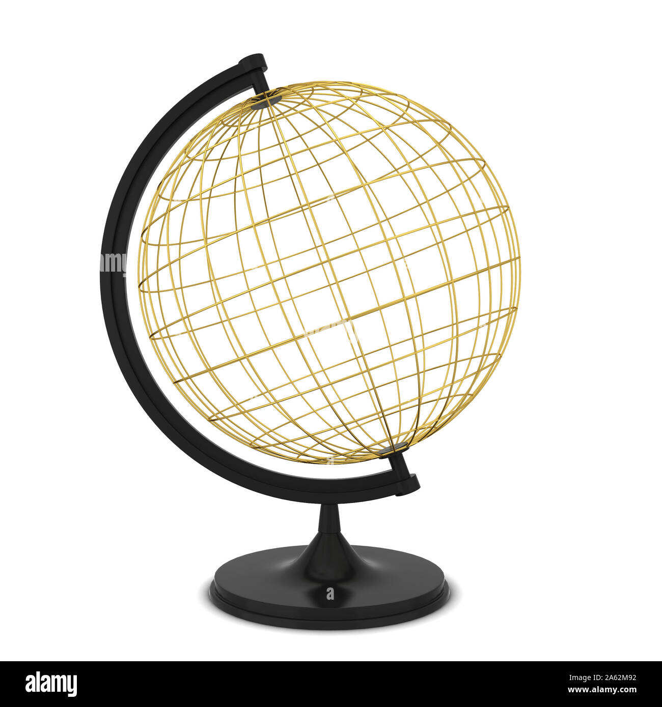 Wire globe. 3d illustration isolated on white background Stock Photo ...