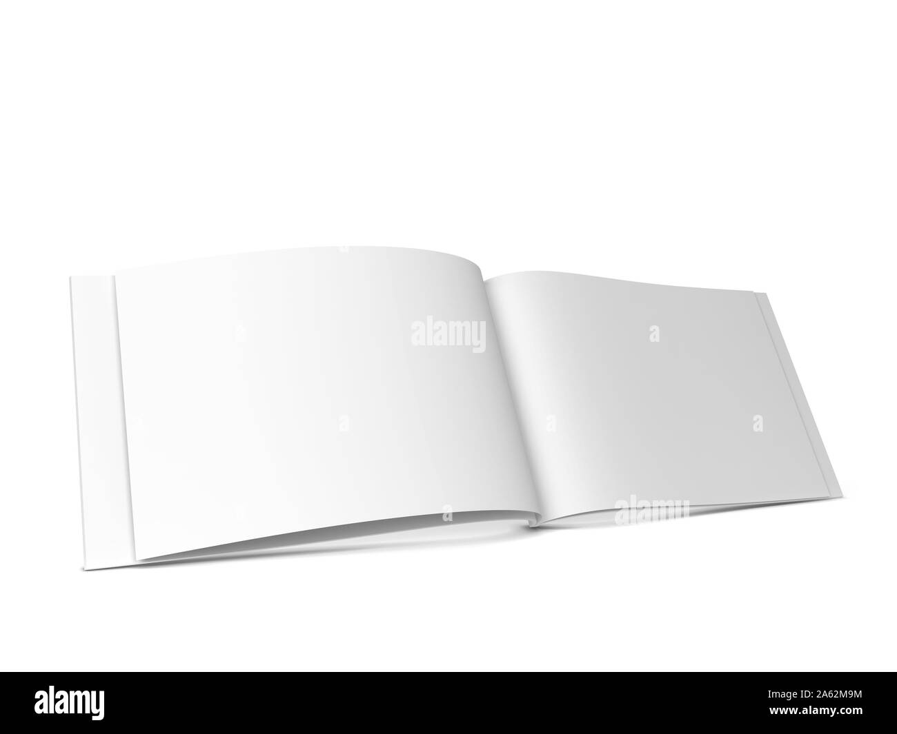 Open magazine or brochure. 3d illustration isolated on white background ...