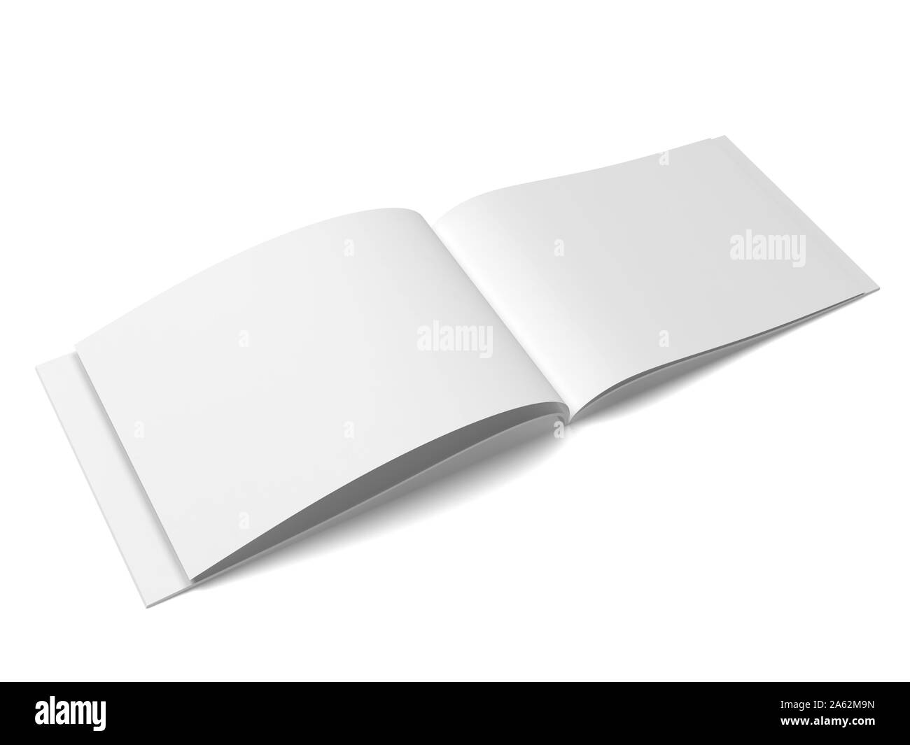 Open magazine or brochure. 3d illustration isolated on white background ...