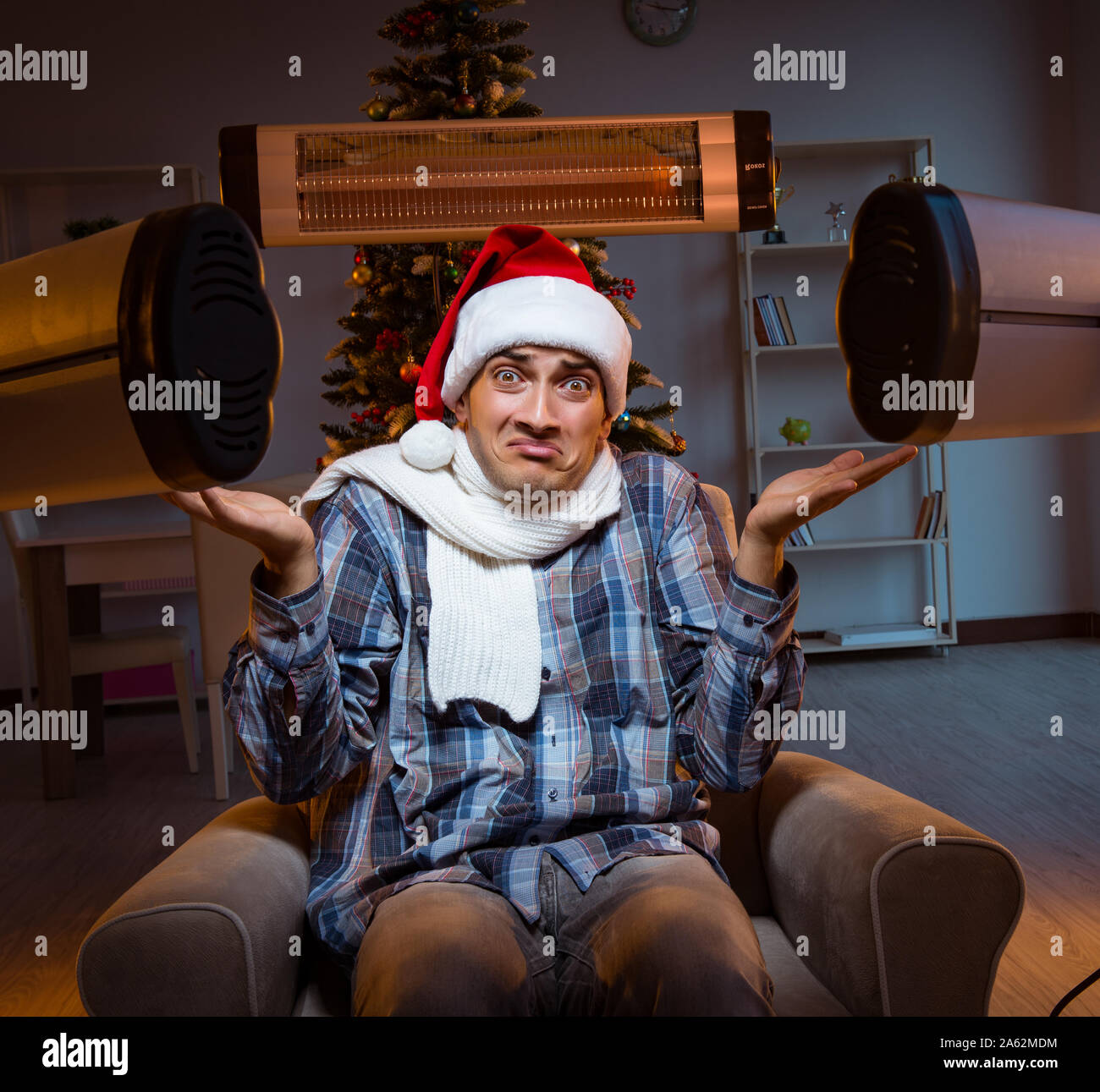 The man suffering from cold at home Stock Photo - Alamy