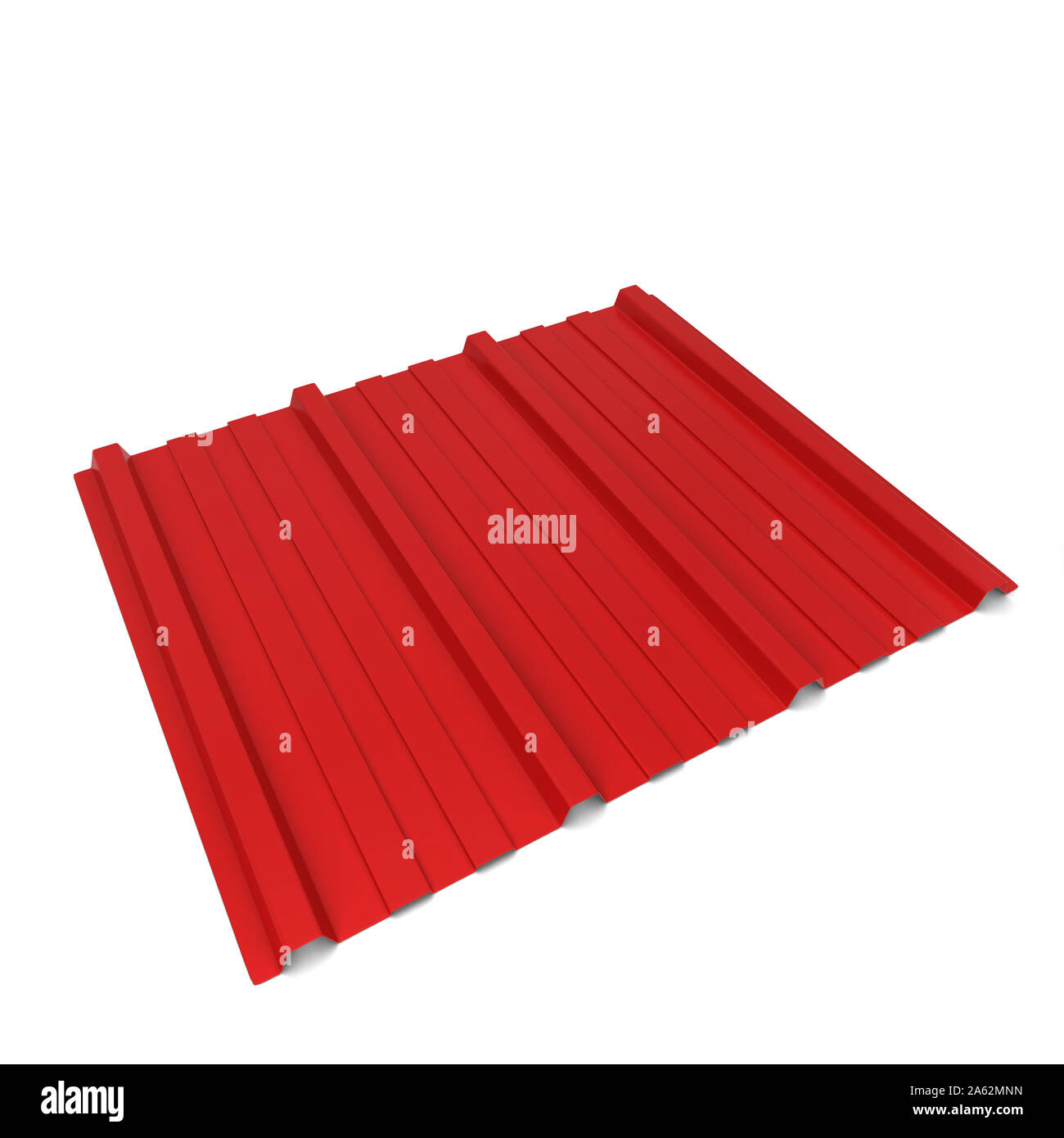Corrugated metal sheet. 3d illustration isolated on white background ...