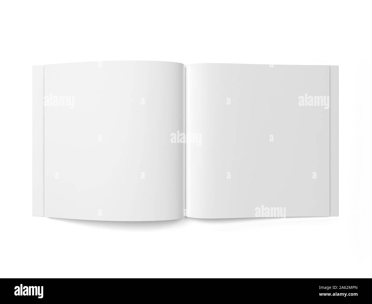 Open magazine or brochure. 3d illustration isolated on white background ...